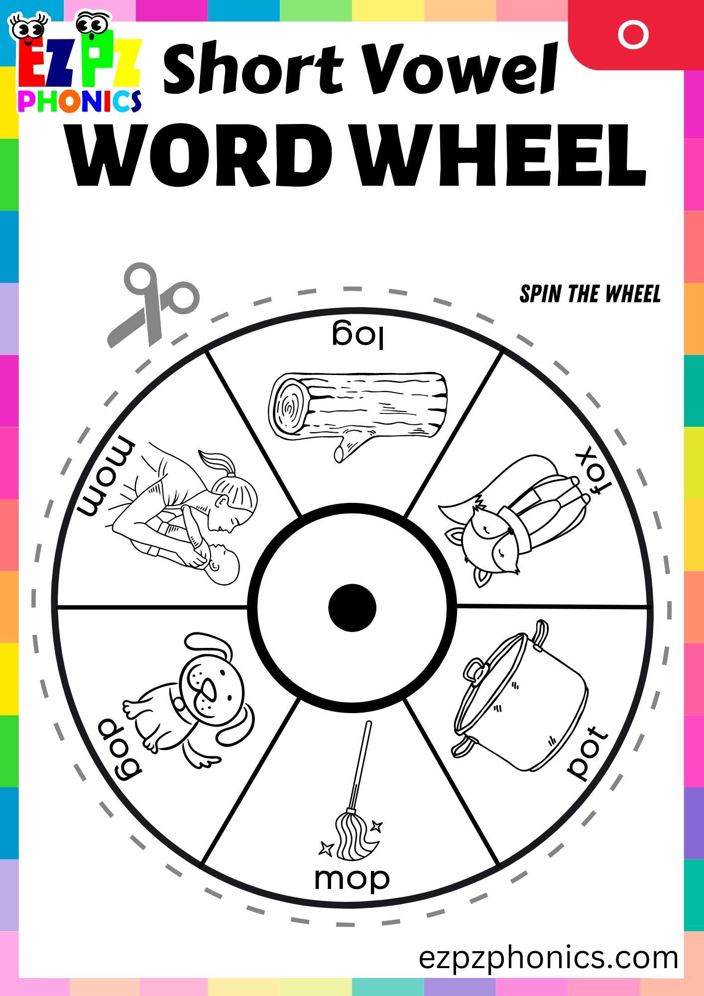 O Short Vowel Sound CVC Words - ezpzphonics.com